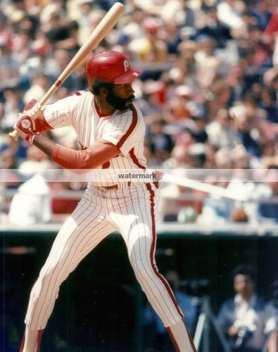 GARY MADDOX 1980 PHILLIES COLOR PHOTO BATTING STANCE | phillysportslegends