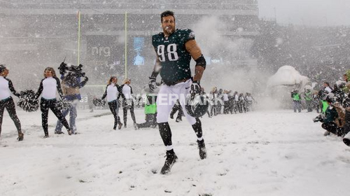 CONNOR BARWIN PHILADELPHIA EAGLES SNOW BOWL 8X10 ACTION PHOTO L@@K ...