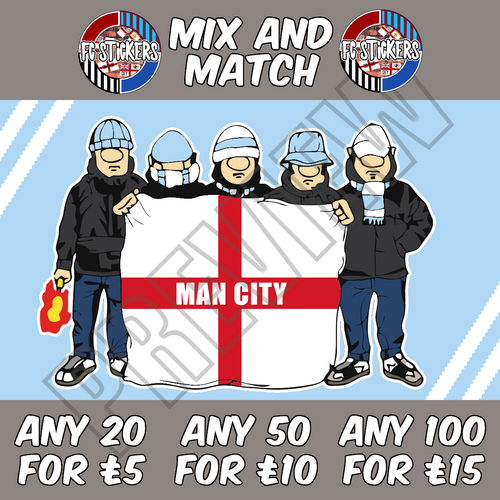 Man City Flag Hooligans | FC Stickers