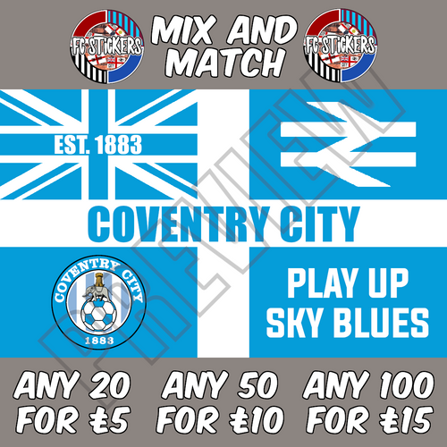 Coventry City St. George Sky Blue and White | FC STICKERS