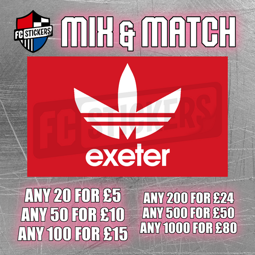 Exeter Adi Stripes | FC STICKERS