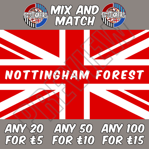 Nottingham Forest Union Jack | FC STICKERS