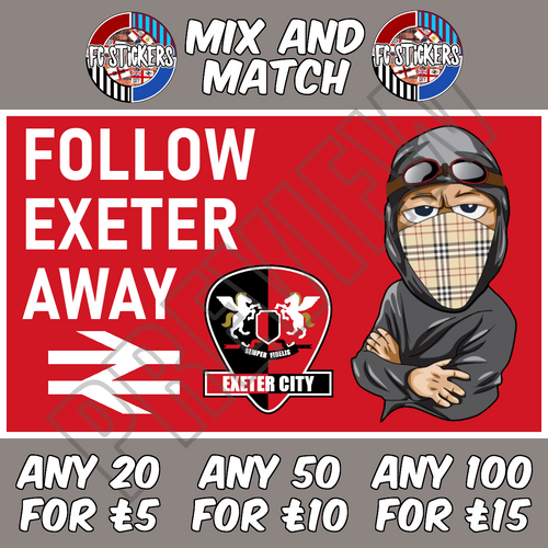 Follow Exeter Away | FC STICKERS