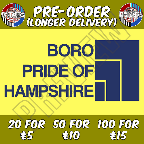 Boro Pride Of Hampshire Northern Face | FC Stickers