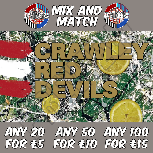 Crawley Red Devils Lemon Roses | FC STICKERS