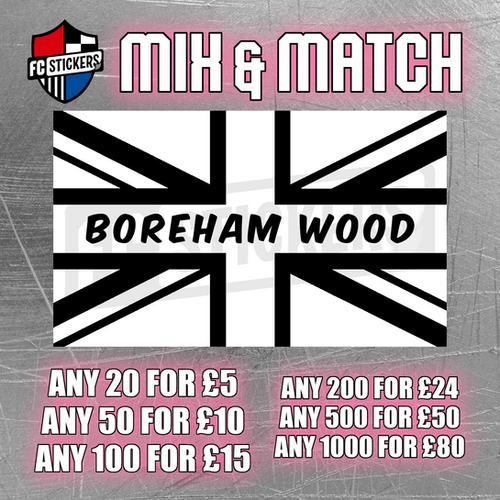 Boreham Wood Union Jack | FC Stickers