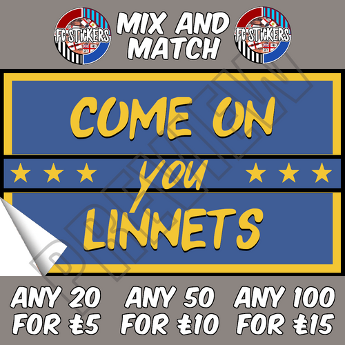 Come On You Linnets Only Fools | FC Stickers