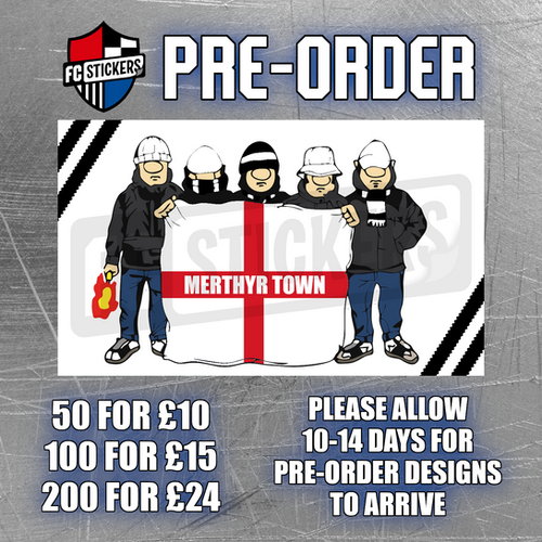 Merthyr Town Flag Hooligans | FC STICKERS