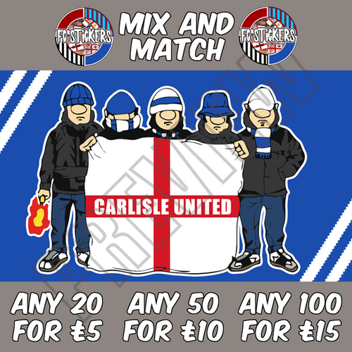 Carlisle United Flag Hooligans | FC STICKERS