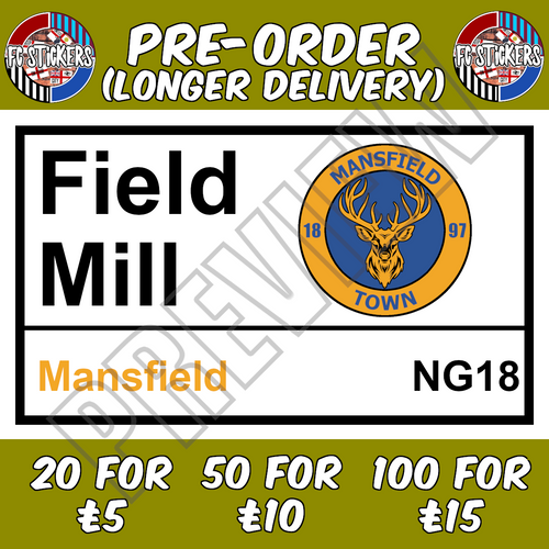 Field Mill Sign | FC STICKERS