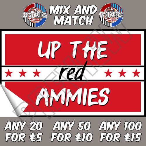 Up The Red Ammies Only Fools | FC Stickers