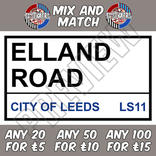 Elland Road Sign | FC Stickers