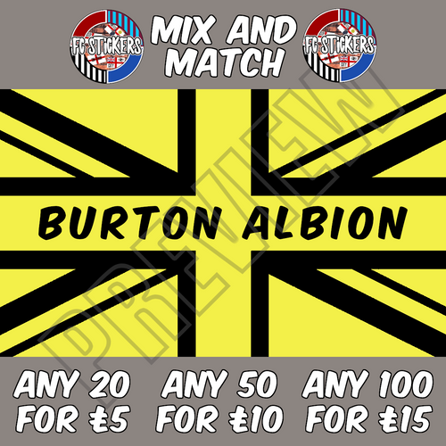 Burton Albion Union Jack | FC Stickers