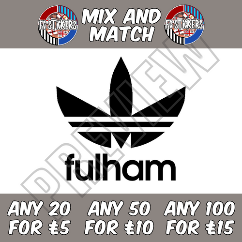 Fulham Adi Stripes | FC Stickers
