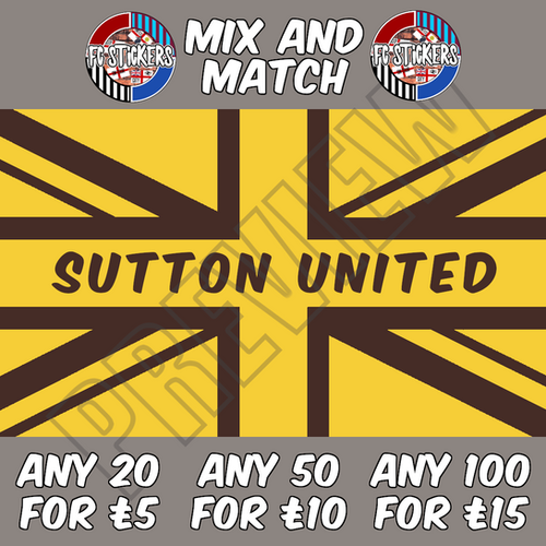 Sutton United Union Jack | FC STICKERS