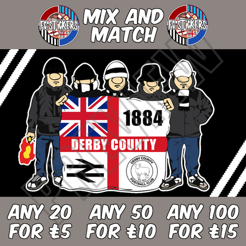 Derby County flag hooligans | FC STICKERS