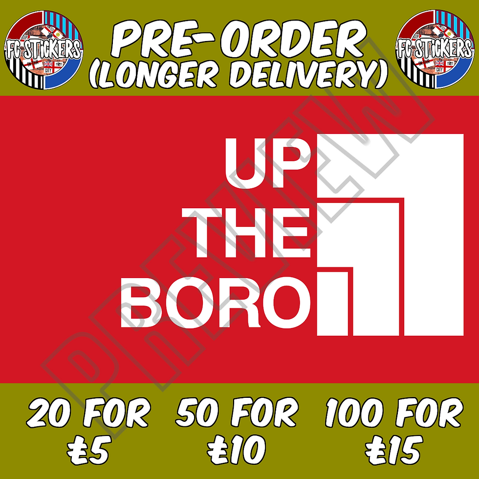 Up The Boro Northern Face | FC Stickers