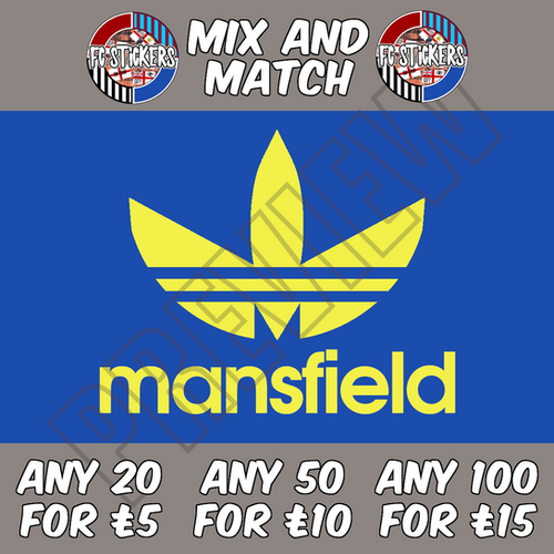 Mansfield Adi Stripes | FC STICKERS