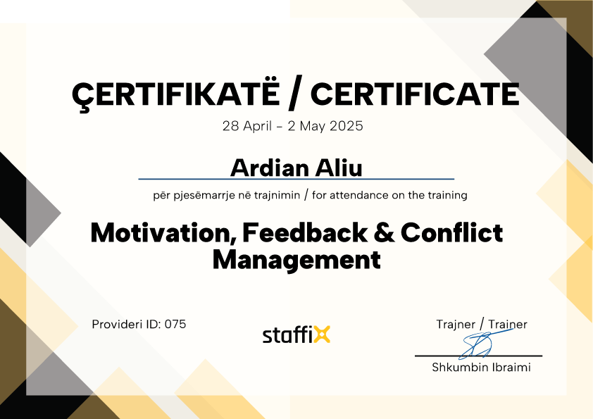 Motivation, Feedback & Conflict Management - staffiX