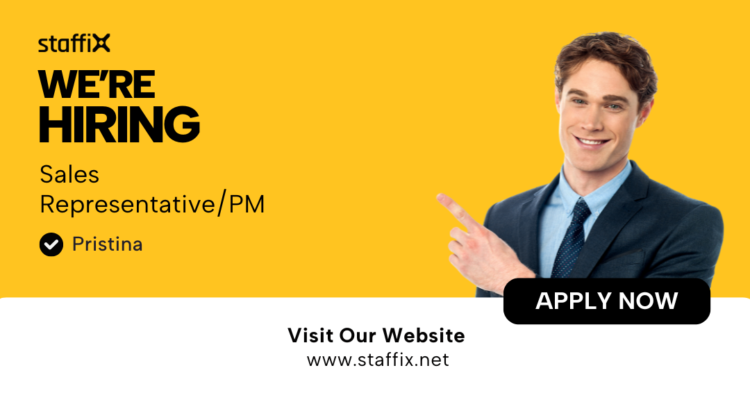 Jobs - Sales Representative/PM - staffiX