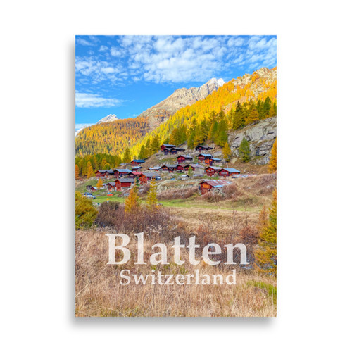 Blatten Poster | Swiss Alp Trekking