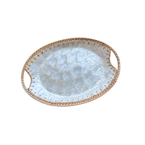 Oval Capiz hapao tray | HARA