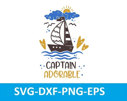 Captain adorable svg png eps dxf | Vero