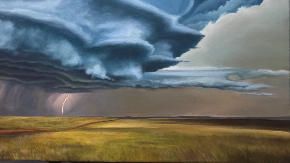 Crossing Paths: A Storm Cloud Painting