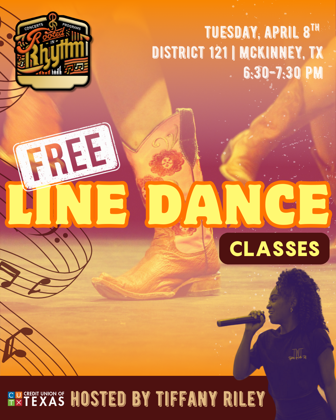 Rooted In Rhythm Line Dance Class | Millennial Maven CF