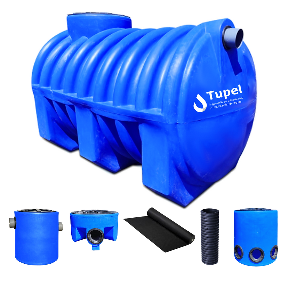 KIT COMPLETO FOSA SEPTICA 2400 LITROS + ACCESORIOS DE DRENAJE | Tupel ...