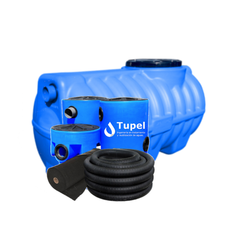 KIT COMPLETO FOSA SEPTICA 1200 LITROS + ACCESORIOS DE DRENAJE | Tupel ...