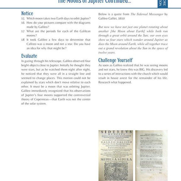 Astronomy: Galileo’s Historic Discovery of Jupiter’s Moons, an ...