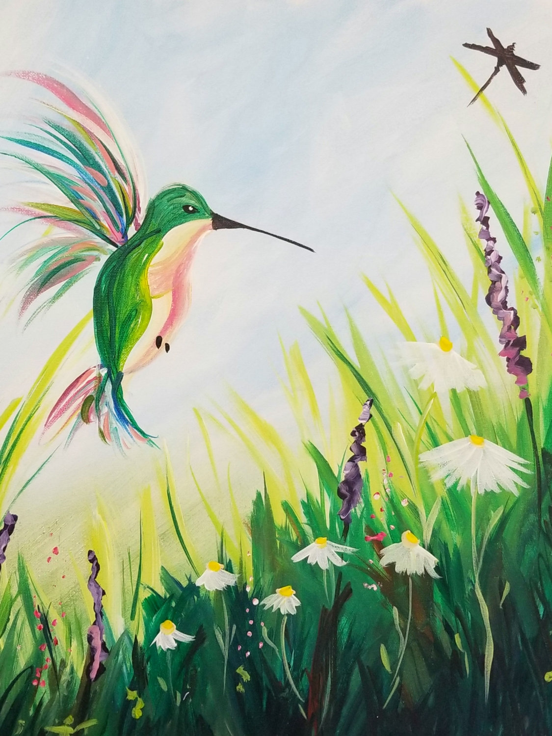 Delicate Hummingbird | Tipsy Paint