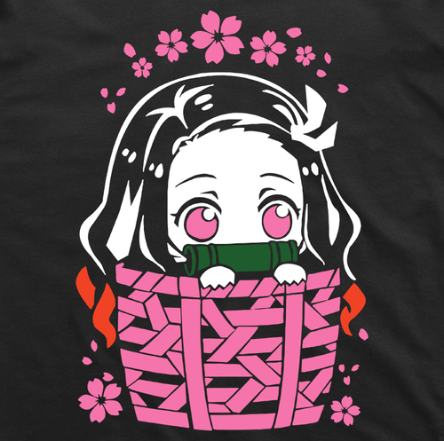 Demon Slayer: Nezuko Basket Short Sleeved T-Shirt | Fancentric