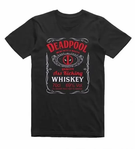 Deadpool Whiskey Short Sleeve T-Shirt | Fancentric
