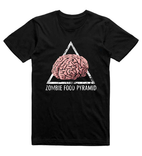 Zombie Food Pyramid Short Sleeve T-Shirt | Fancentric