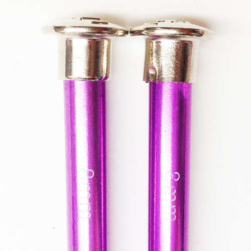 Knitting needles ALUM 8.00mm x 25cm purple | gilliangladragtrade2