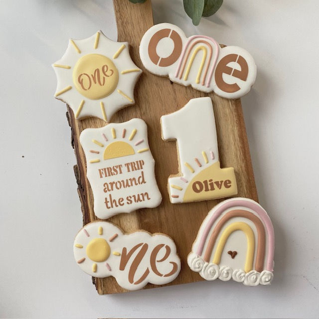 Personalized First Trip Around the Sun Cookies, 1st Birthday Cookie ...