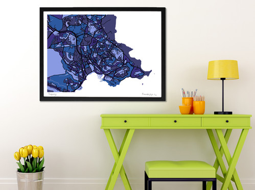 TORQUAY ART MAP PRINT | firewater-gallery