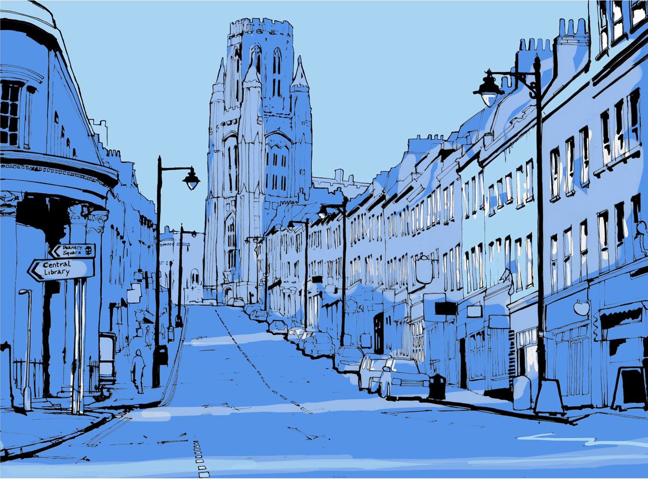 Park Street, Bristol Art Print | Limited Edition | Firewater Gallery