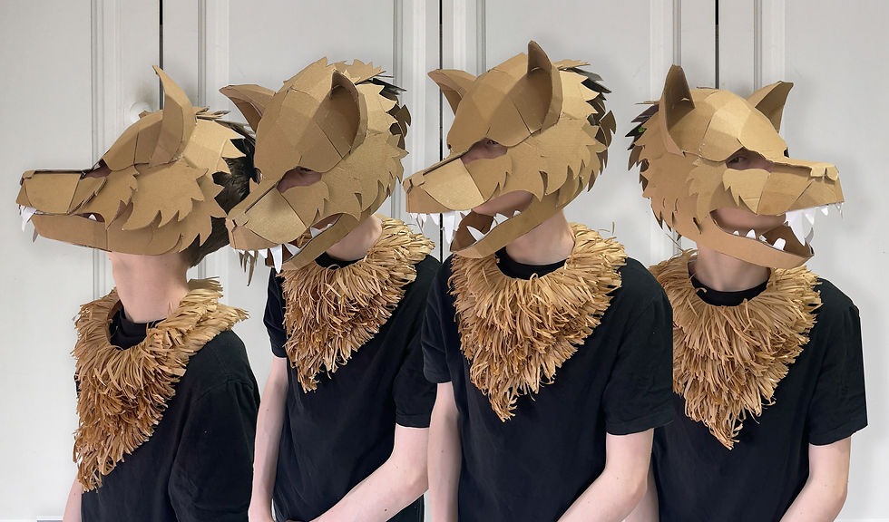 DIY CARDBOARD WOLF MASK
