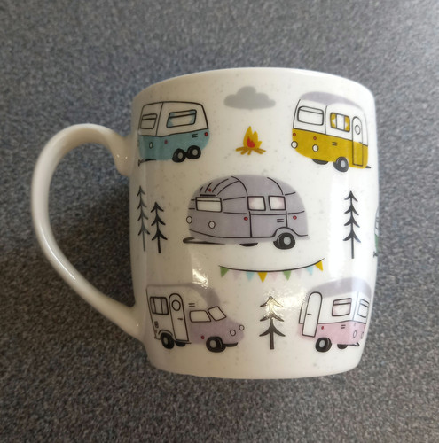 Porcelain Caravan and Motorhome Mug by Wildwood Caravan Park ...