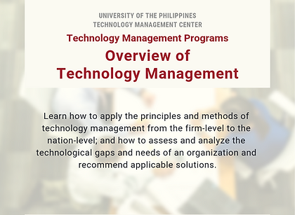 Masters in Technology Management | UP TMC Programs
