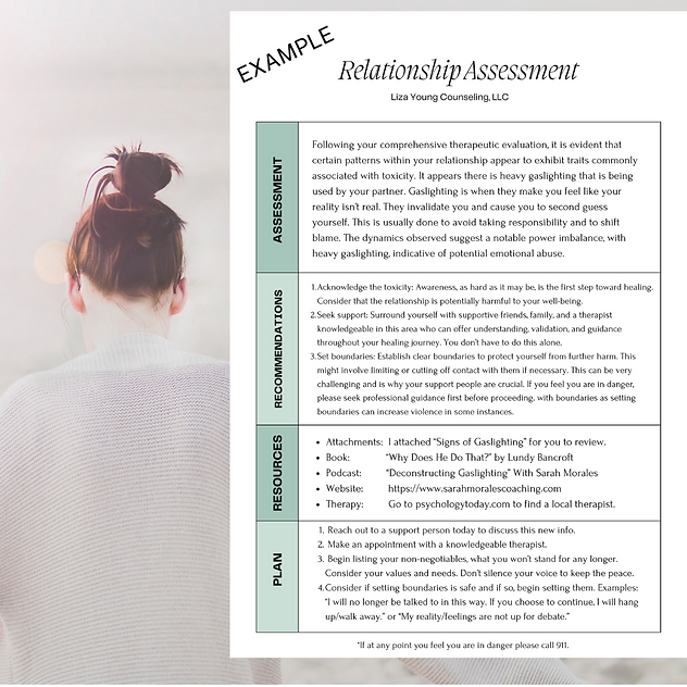Relationship Evaluation | Lizayoungcounseling