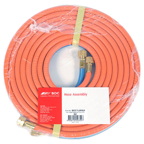 BOC Oxy-LPG Hose Twin Assembly 5mm x 5 Metres | ASL Industries