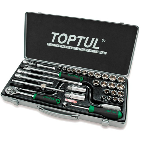 TOPTUL Socket Set 3/8" Dr 34Pc | ASL Industries