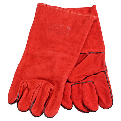 Weld Guard Red Leather Welding Gauntlet Gloves | ASL Industries