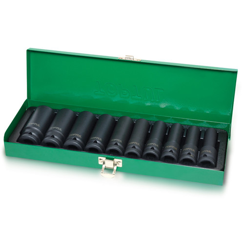 TOPTUL Impact Socket Set 1/2" 10pc | ASL Industries