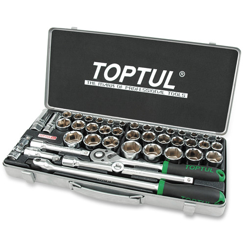 TOPTUL Socket Set 1/2" 43 Pc | ASL Industries