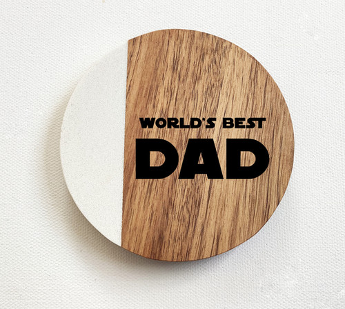 Fathers Day Personalised Engraved Coasters | Flolliepop Designs